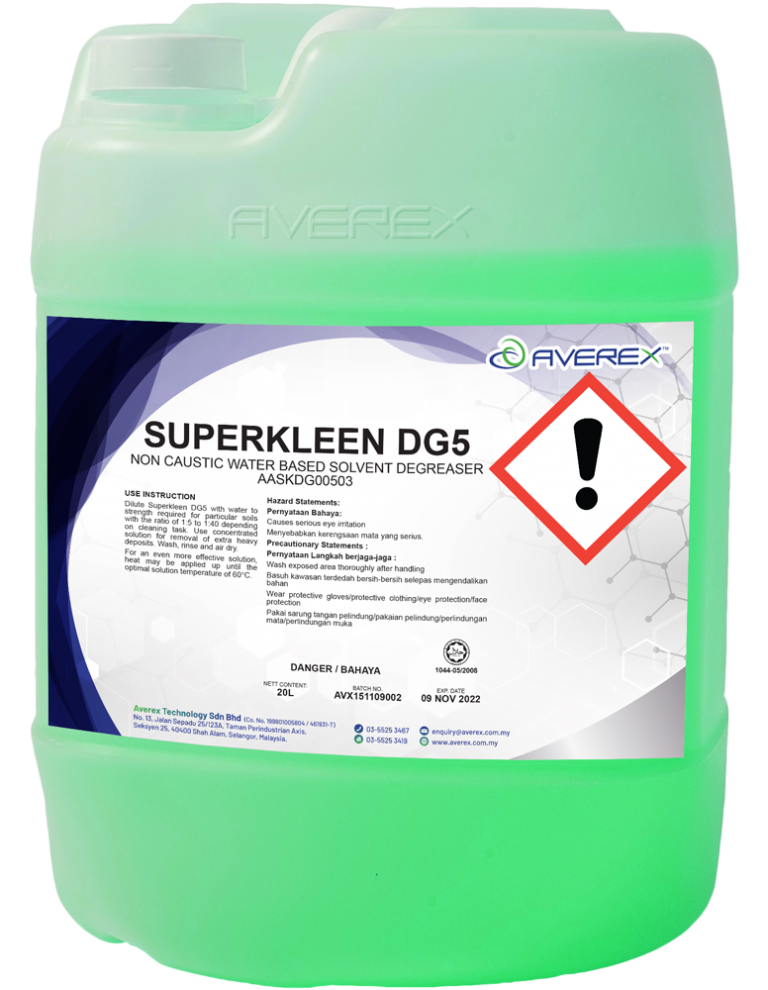 Non Caustic Water Based Solvent Degreaser - AVEREX Cleaning & Sanitation